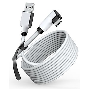 Snowkids 16Ft Link Cable [for Oculus Quest 2/Pico 4] VR Accessories PC Steam, High Speed Data Transfer Cord, USB 3.0 to USB C Cable for VR Headset Gaming
