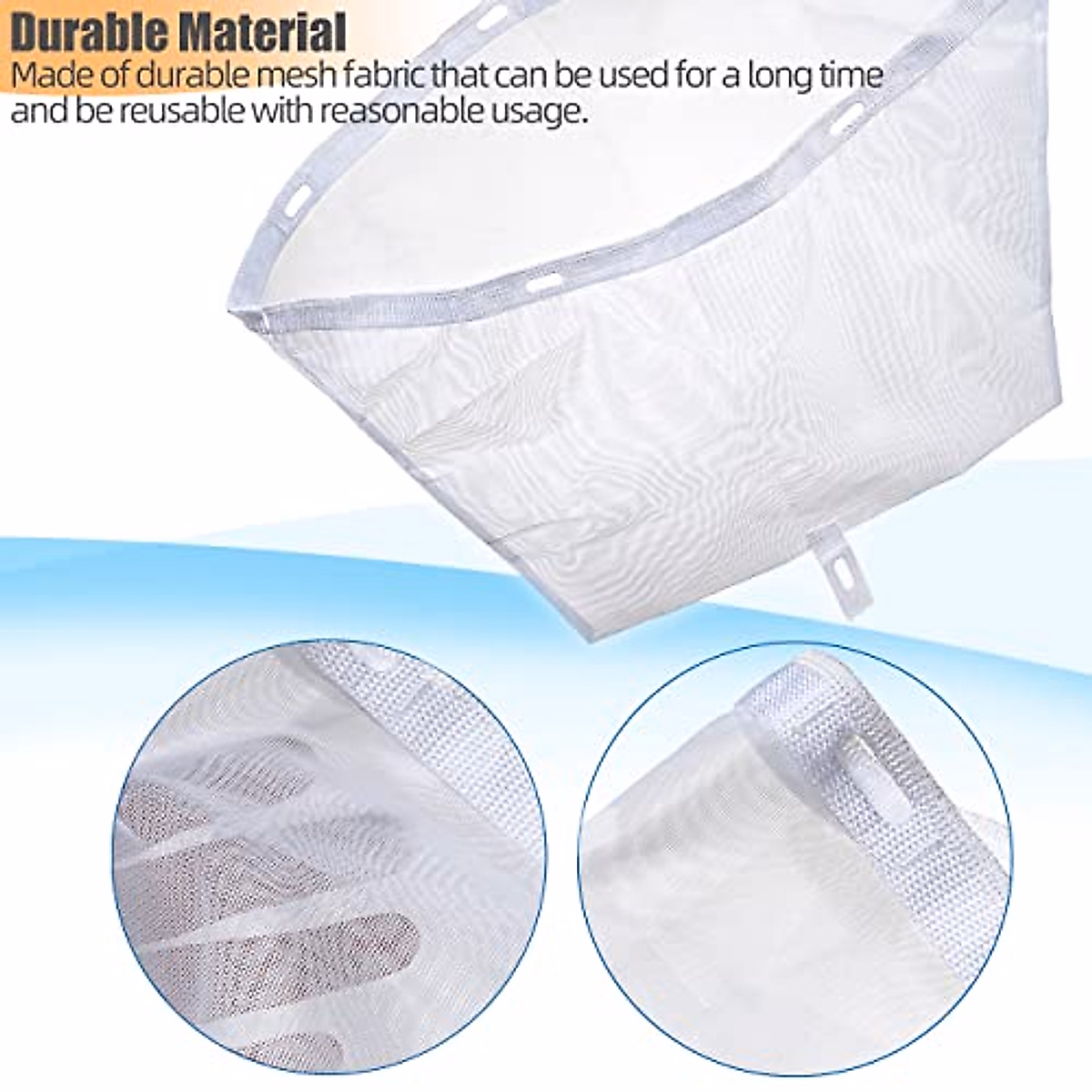 Alocs 6570-398 Filter Net Bag for Ja-cuzzi - 2014+ J-300, 2012+ J-400, 2015+ J-500 Series Hot Tub Mesh Skimmer with 11 Clip Holes