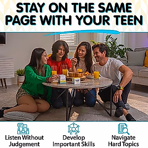 200 Teens Conversation Cards - Connecting Parents with their Teenagers - Reduce Screentime with Fun & Deep Conversation - Avoid Conflict, Improve Communication & Learn More About Your Teen Boy or Girl