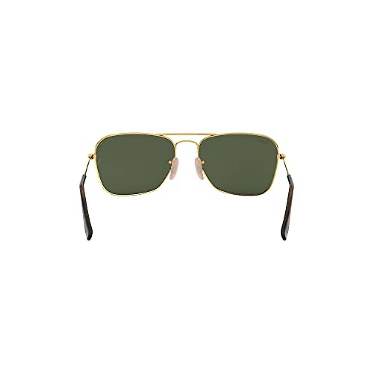 Ray-Ban RB3136 Caravan Square Sunglasses, Gold Havana/G-15 Green, 58 mm