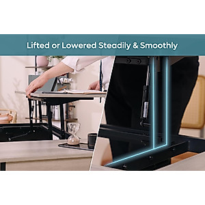 Bestier Lift Top L Shaped Desk with File Drawer, 55'' x 55'' Office Desk with Reversible Storage Drawers and Computer Monitor Stand (Retro Grey Oak Light)