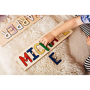 South Bend Woodworks Kids Personalized Wooden Name Puzzle – Up to 12 Characters