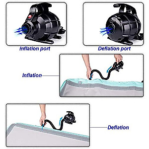 ChampionPlus Electric Air Tumble Track Pump InflatablesTumbling Mat Gymnastics/Flooring/Tumbling/Yoga/Taekwondo/Exercise Gym Fitness Tumbling Mat 110-120V