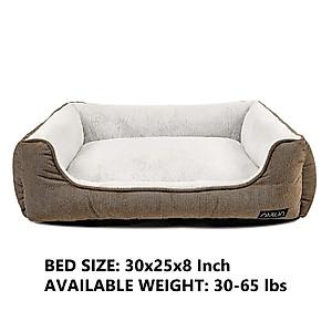 Durable Dog Bed Machine Washable Medium Dog Bed Square, Comfortable Puppy Dog Bed Medium