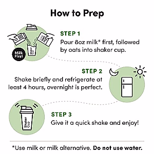 Oats Overnight - Vegan Variety Pack High Protein, High Fiber Breakfast Shake - Gluten Free, Non GMO Oatmeal Banana Bread, Blueberry Cobbler & More (8 Pack)