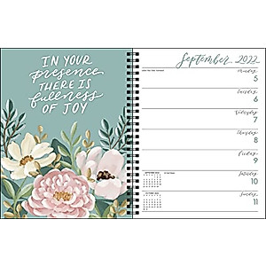 Scriptures and Florals 16-Month 2022-2023 Weekly/Monthly Planner Calendar