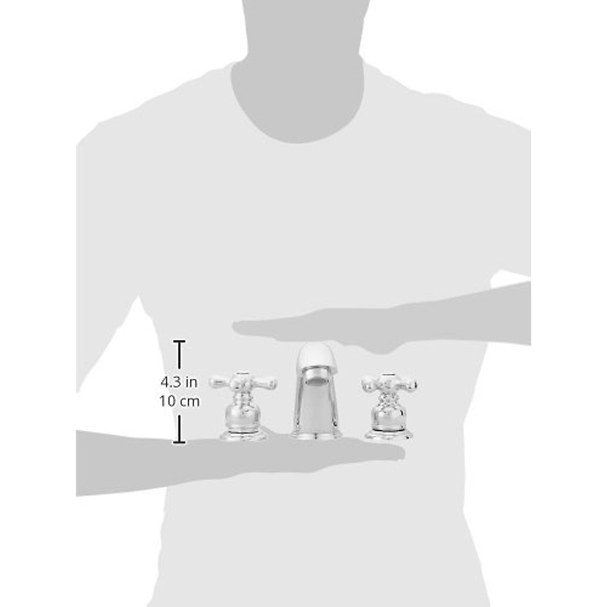 Elements of Design EB961AX Mini Widespread Lavatory Faucet with Retail Pop-Up, 5-3/4" in Spout Reach, Polished Chrome