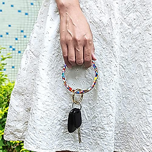 Palksky Wristlet Keychains Molds, Key Ring Bracelet Molds for Epoxy Resin Molds Casting, Silicone Mold for Car Key Chain Bracelets Wristlet Wallet with 10pcs Key Chains and 10pcs Key Rings