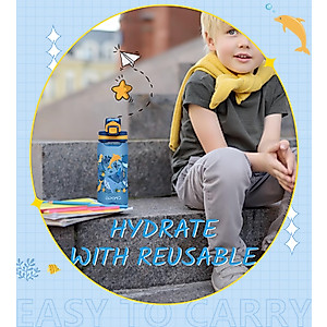 Opard 17oz Kids Water Bottle with Leak Proof Flip-Top Lid, Reusable BPA-Free Tritan for School and Travel