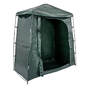 Goudergo Storage Tent, Heavy Duty Space Saving All Season Reusable Bike Shed with Waterproof Cover,Bike Storage shed Waterproof Garden Backyard Storage Buildings Sheds for Long-Handle Gardening Tools