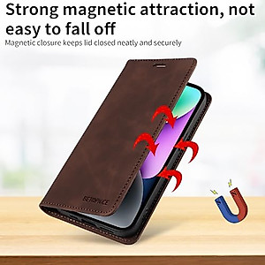 Protective Phone Case Wallet Case Compatible with Vivo Y15A 4G/Y15S 4G/Y10 4G/Y01 Case with Card Holder Flip Cover RFID Blocking Protective Leather Case Durable Shockproof Cover ( Color : Brown )