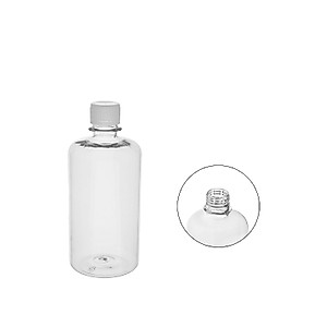 Aicosineg 10Pcs 500ml Plastic Container Lab Chemical Reagent Bottles 16.91oz Small Mouth Storage Bottles Plastic Sample Liquid Storage Containers Sealing Bottles with White Cap for Food Stores Clear