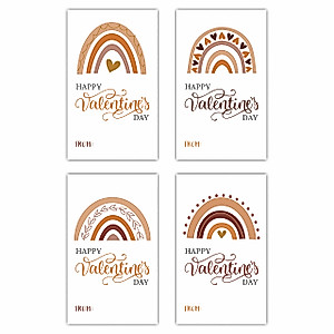 Valentine's Day Gift Tags Stickers, Rainbow Theme Valentine Self Adhesive Stickers(40 Pack), Happy Valentine's Day Gift Wrapping Labels Decorations and Supplies for Boys Girls(QRJBGJ-004)