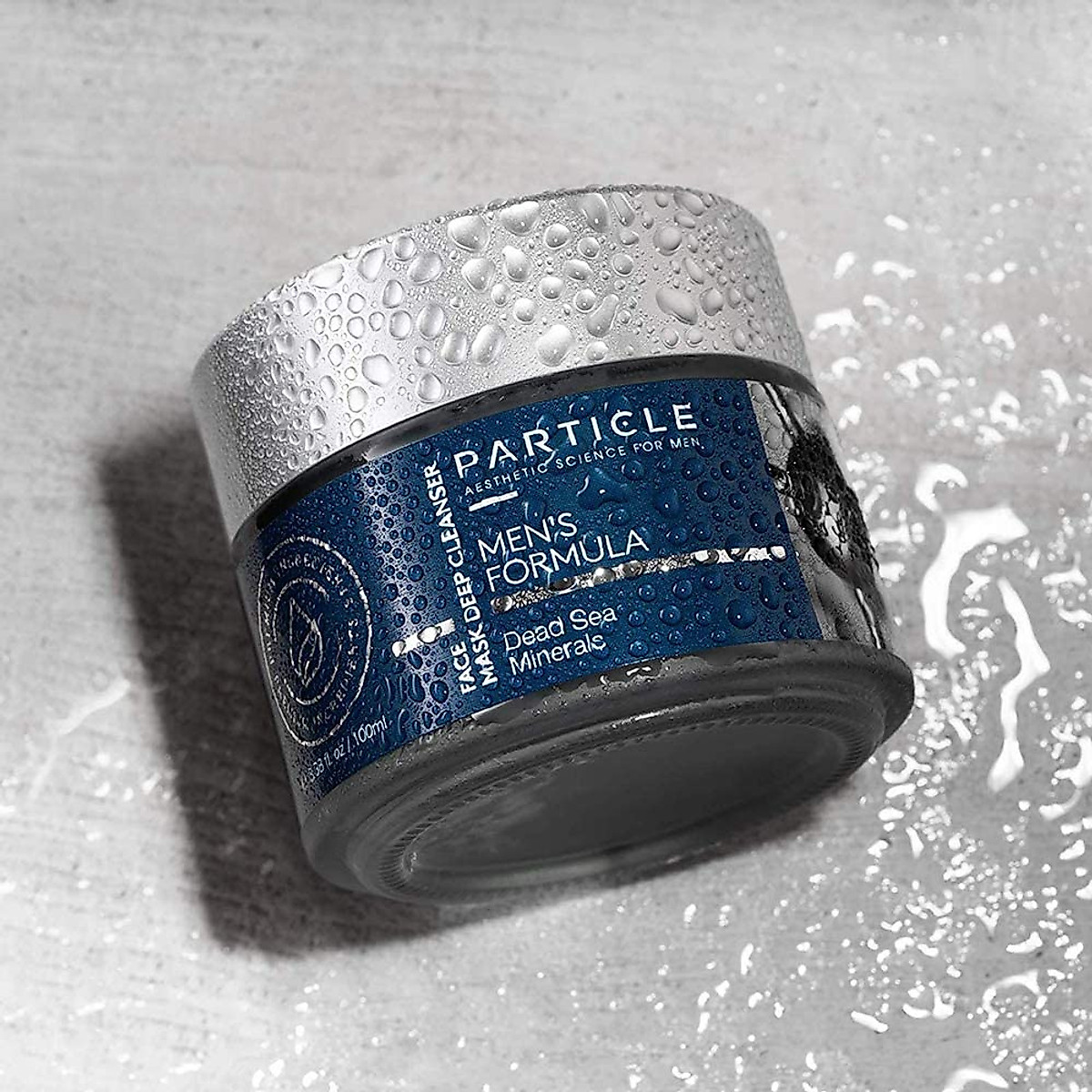 Particle Face Mask Deep Cleanser - Mineral Clay Facial Mud Mask (3.38 Oz) - Dead Sea Mineral Facial Mask for Men - Pore Cleansing Mens Facial Mask - Natural Acne & Blemish Skin Treatment