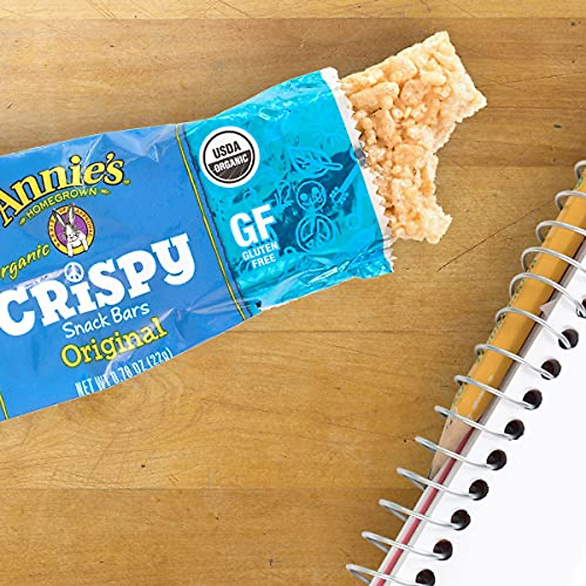 Annie's Organic Original Crispy Snack Bars, Gluten Free, 3.9 oz, 5 ct.