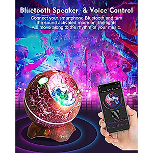 Galaxy Projector, Joycabin Dinosaur Eggs Star Projector Night Light with Remote Control, Bluetooth Speaker & White Noise LED Star Nebula Light Projector for Kids Adults Bedroom Home Ceiling Decor