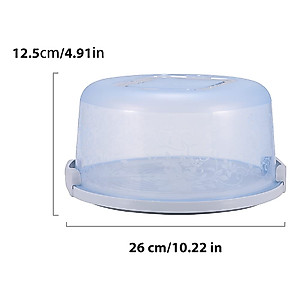 ALLOMN Cake Carrier Stand, Round Holder Storage with Lid and Handle for Transport Storage Container Tray Cake Cover Stand, Cupcake Containers Keeper Kitchen Cooking Box, for Cakes 6-10 Inch