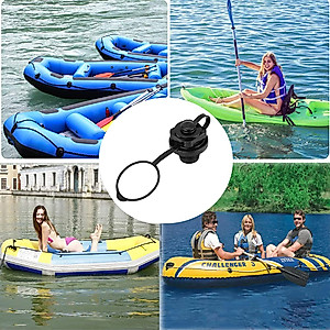 Inflatable Boat Air Valve,2PCS Inflatable Boat Replacement Caps Boat Spiral Air Plugs 0ne-Way Inflation Replacement for Inflatable Raft Boat Kayak(22mm)