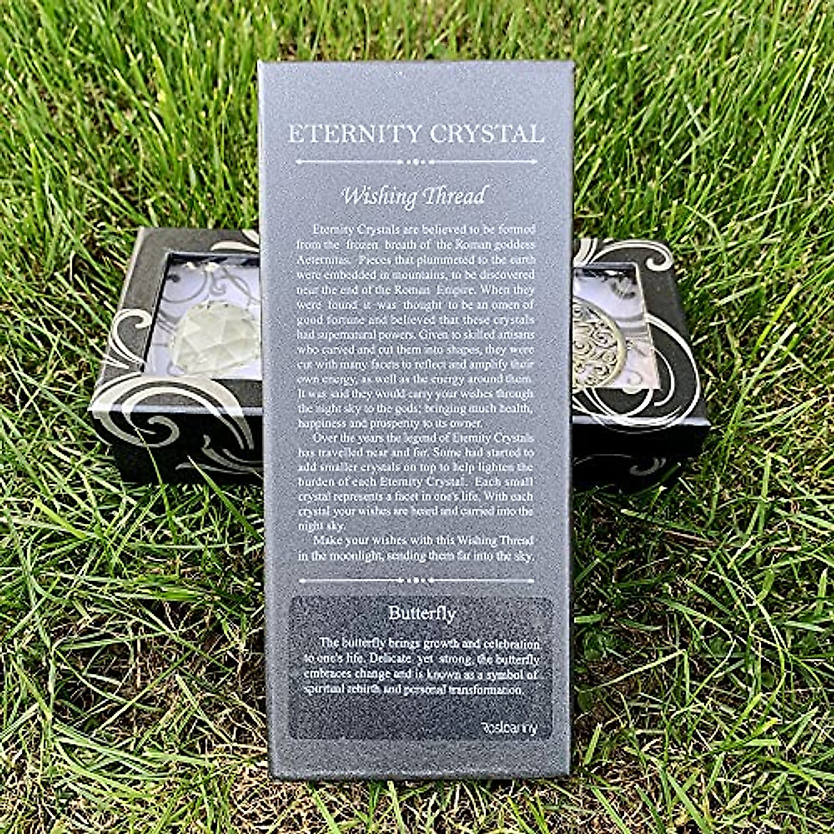 Rosleanny Crystal Garden Suncatcher Hanging Crystals Ornament for Window Rainbow Maker Prisms Home Decor Gift Boxed Sun Catcher Gift Idea for Mom Friends Grandma,Butterfly