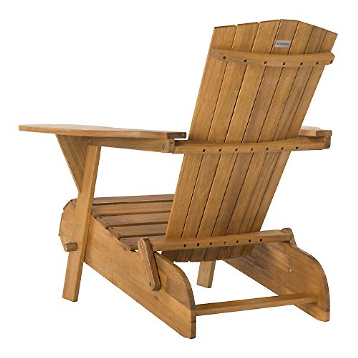 Safavieh PAT7034A-SET2 Outdoor Collection Breetel Teak (Set of 2) Adirondack Chair, Natural
