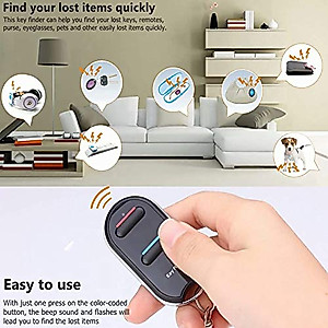 VODESON Key Finder TV Remote Control Finder, No Smartphone Needed Easy to Use Suitable for The Elderly 80dB RF Locator Device,Key Finders Make Noise Keychain Tracker/Wallet Finder