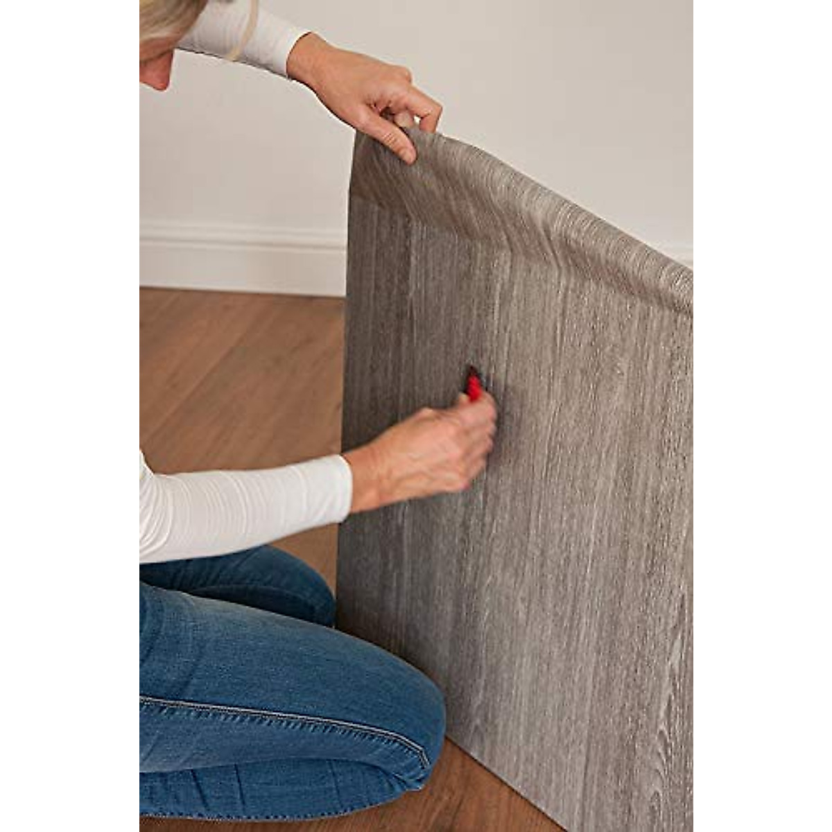 d-c-fix Peel and Stick Contact Paper Oak Sheffield Pearl Grey Wood Grain Self-Adhesive Film Waterproof & Removable Wallpaper Decorative Vinyl for Kitchen, Countertops, Cabinets 26.5" x 78.7"