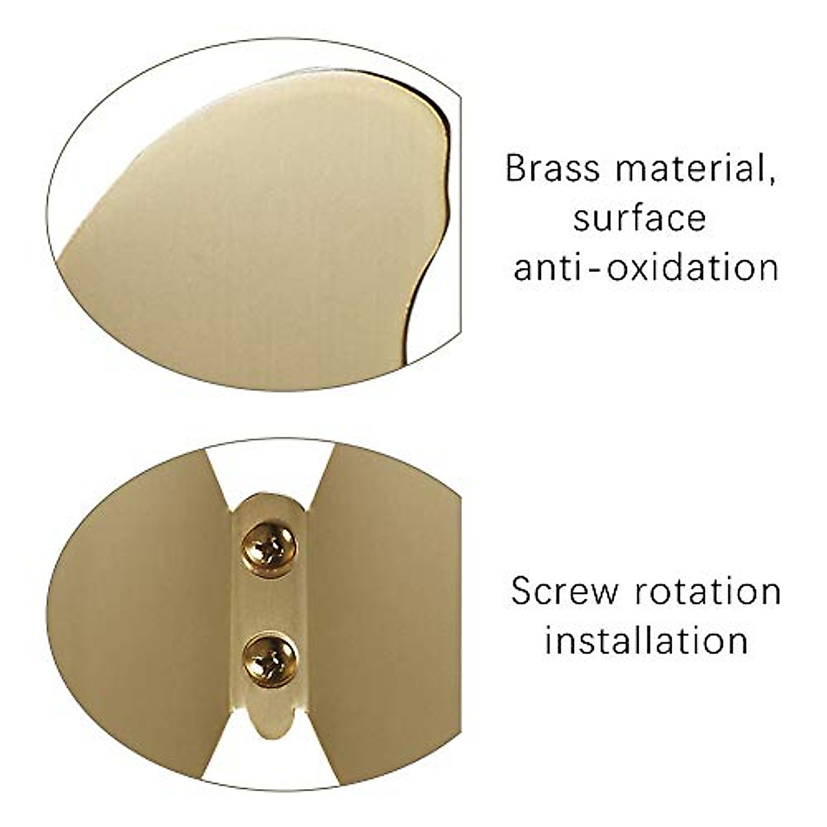 Pearlead 2Pcs Creative Wall Mounted Butterfly Brass Coat Hooks Hanging Hooks Clothes Hanger Hooks for Bedroom, Bathroom, Office, Closet, Wardrobe and Cupboard Decoration