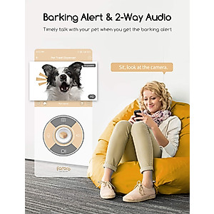 faroro Dog Camera with Treat Dispenser, 2.4G WiFi Pet Camera with Two Way Audio and 1080P Full HD Night Vision for Treat Tossing and Monitoring Your Pet Remotely