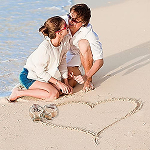 Chelmon Honeymoon Sand Keepsake Jar Mr and Mrs Gifts Bridal Shower Unique Gifts Honeymoon and Wedding Gifts Engagement Gifts for Couples Bride and Groom