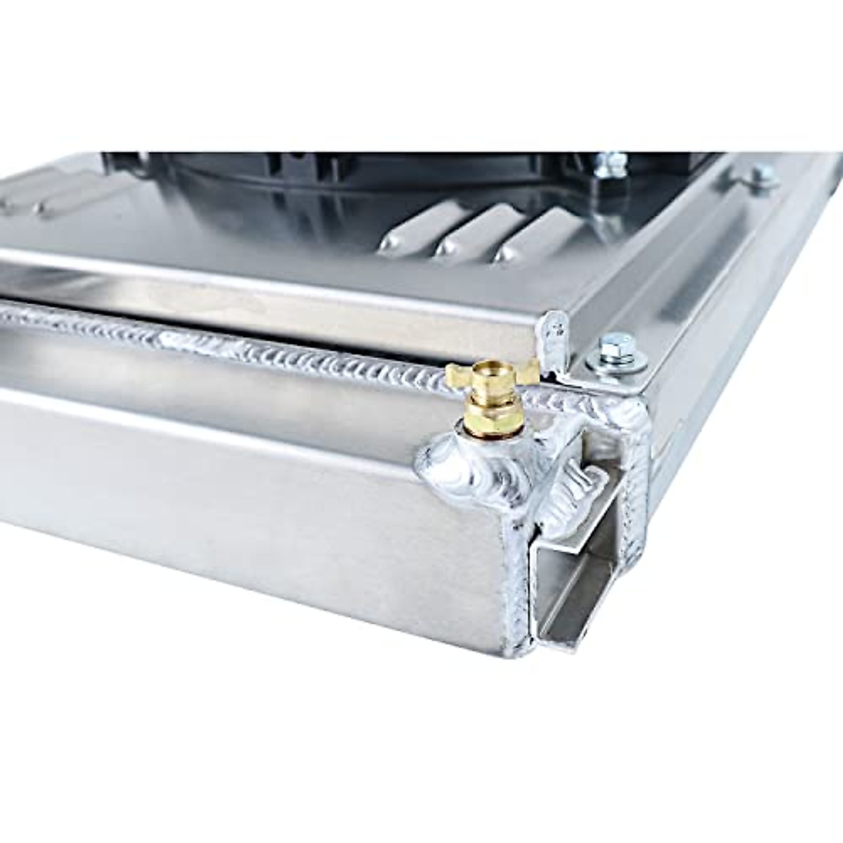 OzCoolingParts 3 Row Core All Aluminum Radiator + 10" Fan w/Louver Shroud + Thermostat/Relay Wire Kit for 1983-1991 1990 Porsche 944 S2 2.5L 2.7L 3.0L l4 MT