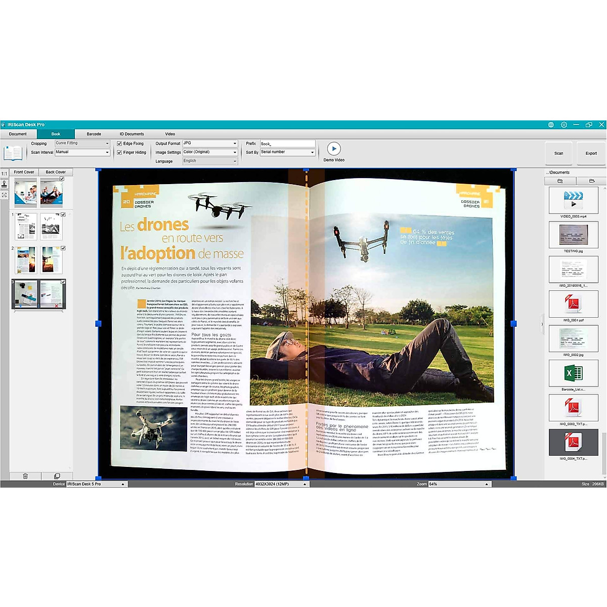 IRIScan Desk 5 PRO A3 Large Color scanner, PRO A3 Document & Book Scanner