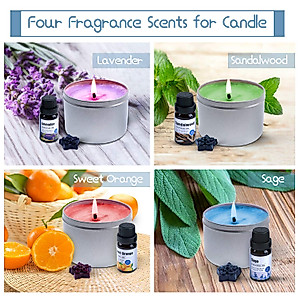 YRYM HT Candle Making Kit – Easy to Make Colored Candle Soy Wax Kit Include Wax, Rich Scents, Dyes, Wicks, Tins & More