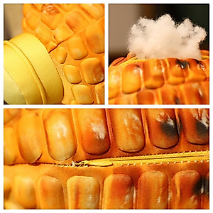 CZQAGCL Cute Corn Pillow Simulation Corn Cob Pillow Soft Sofa Pillow Funny Bedroom Decoration Office Chair Cushion (17.7in, Yellow)