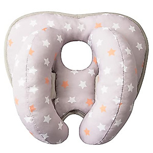 vocheer 2 in 1 Baby Travel Pillow, Baby Head Support Pillow Stroller Pillow with Banana Neck Pillow for Newborn,Light-Pink