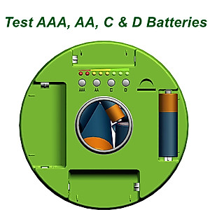 ECO Battery Bin - Test, Store & Recycle AA, AAA, C, D Batteries