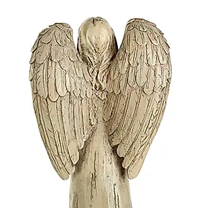 Topadorn Garden Statuary Outdoor Praying Angel Resin Figurines,Collectible Sculptures,14" H