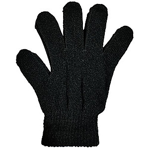 Winter Magic Gloves, 12 Pairs Stretchy Warm Knit Bulk Pack Mens Womens