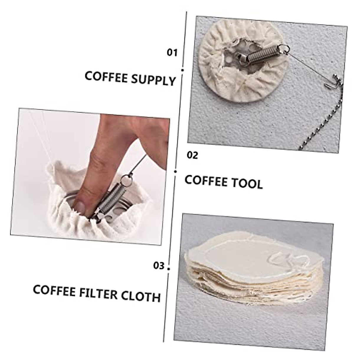 20pcs Coffee Pot Filter Cloth Tea Coffee Infuser Coffee Filter Supplies Syphon Coffee Brewer Siphon Coffee Filter Cotton Coffee Round Filter Cloth Espresso Cloth Filter Beige Unomor