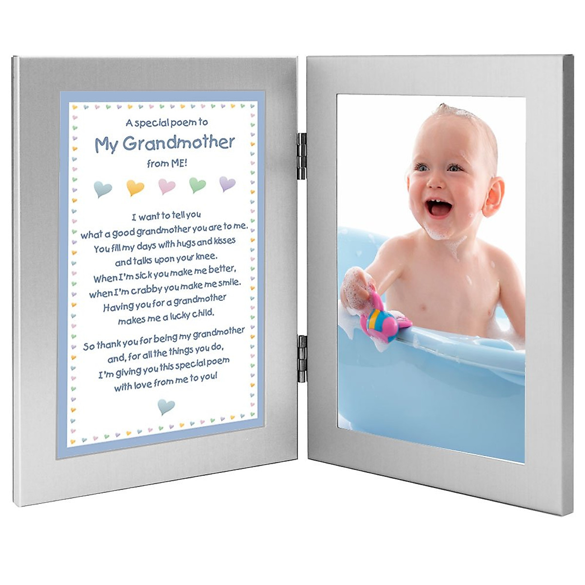Gift for Grandmother for Her Birthday or Valetnine's Day, Sweet Poem from Grandson, Add 4x6 Inch Photo