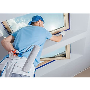 Professional Painters Tape 1inch x 60 Yards | Sharp Edge Line Technology Residue-Free MultiSurface Painter Tape | Automotive Refinish Paper Masking Paint Rolls for Wall Art Renovation (3 PACK -BLUE)