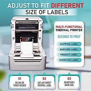 Arkscan 2054K-AP Auto Peel Shipping Label Printer, Separate Label from Backsheet Automatically, Print on Windows Mac Chromebook via USB, Print Wireless for Bluetooth on Windows ONLY, UPS USPS FedEx