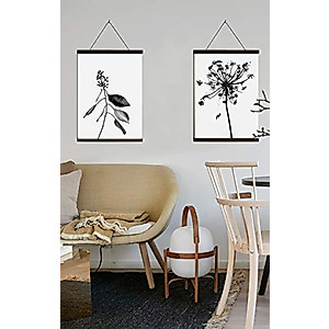 16x24 Magnetic Poster Frame Black, 16x20 Lightweight Wooden Picture Frame Hanger with Strong Magnet for Hanging Poster, Map, Photos, Paper Print, Oil Painting and Canvas Print Artwork, Easy to Install