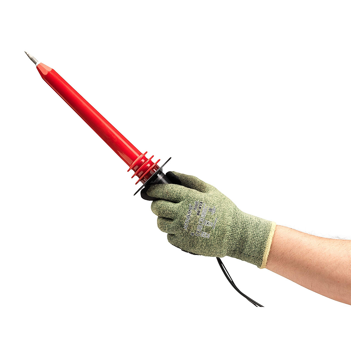 Ansell PowerFlex 80-813 DuPont Kevlar Special Purpose Glove with Knitwrist, Flame/Cut Resistance, Size 10 (Pack of 12 Pair)