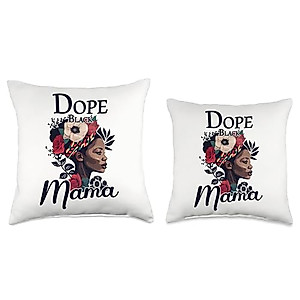 Dope Black Grandmother Design Collection Dope Black Mama Throw Pillow, 16x16, Multicolor