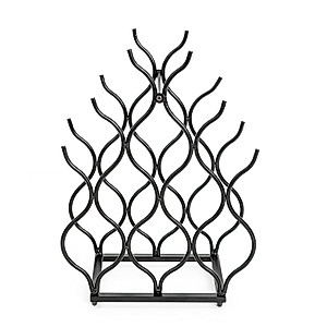 SODUKU Tabletop Wine Rack 11 Wine Bottles Holder Freestanding Countertop Metal Storage Rack for Wine Lovers