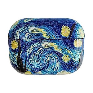 Hemobllo Case Cover Compatible with AirPods Pro, The Starry Night Cover Hard Case Shockproof Earphone Case Accessories for Earbuds Charging Case