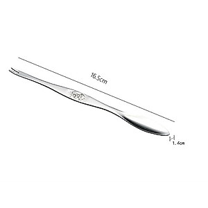 AKOAK 6 Pcs Seafood Tools,Double Headed 304 Stainless Steel Fork and Spoon for Crab and Lobster