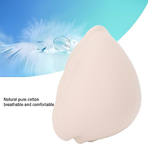 AMONIDA Foam Breast Forms, Breathable Pressure Relief Sponge Bra Inserts for Breast Cancer for Female Breast Surgery for Mastectomy Women (L)