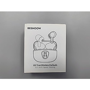 Wireless Earbuds, Bluetooth 5.3 Headphones with 4 ENC Noise Cancelling Mic, Bluetooth Earbuds 40H Playtime , Wireless Headphones in ear Earphones Deep Bass Stereo, LED Display, IP7 Waterproof, Orange