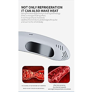 2022 upgraded cooling heating three-sided large-area Portable Air Conditioner Neck Fan heatstroke prevention camping holiday hanging It can also be used on vacation to cool the face, white